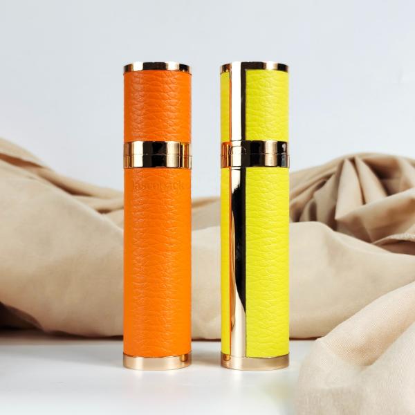 Quality Custom Leather case Glass Insert 10ml 15ml Empty Refillable Perfume Spray Bottle for sale
