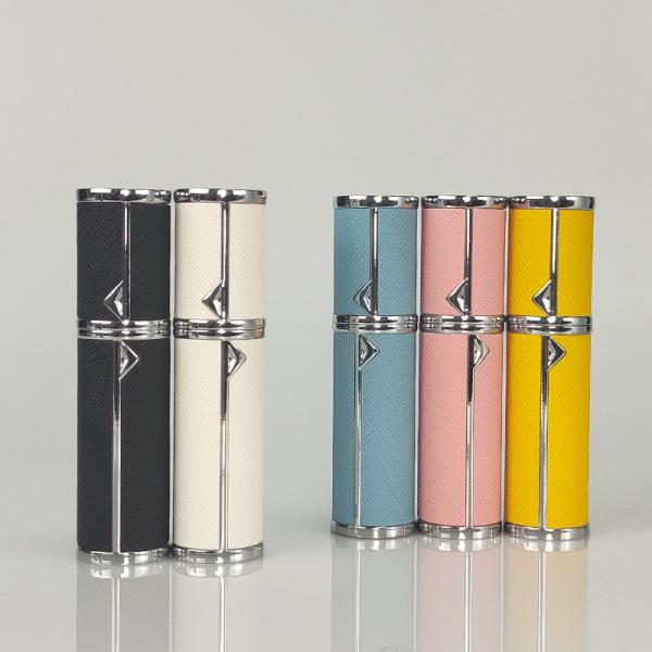 Quality Luxury Aluminum Cosmetic Packaging Custom Bottom Filling Travel Case Leather 5Ml for sale