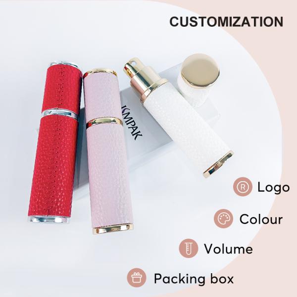 Quality Custom Luxury Travel Case Fragrance Atomizer Packaging 5ml 10ml 15ml Leather for sale