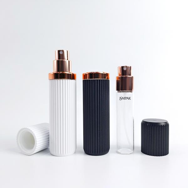 Quality Stripe Plastic Shell Screw Sealing 5ml 8ml Empty Travel Spray Magnetic Cap 10ml for sale