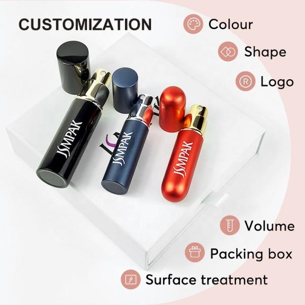 Quality Stripe Plastic Shell Screw Sealing 5ml 8ml Empty Travel Spray Magnetic Cap 10ml for sale