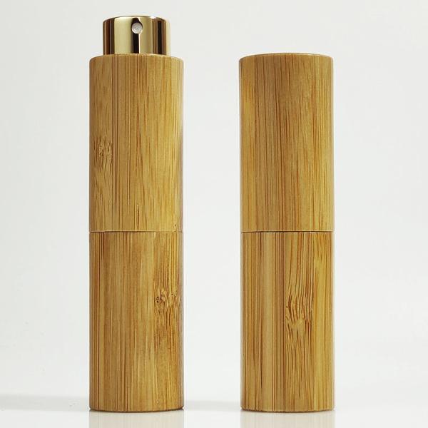 Quality Empty 10ml 20ml 8ml Refillable Portable Liquid Container Bamboo Plastic Perfume for sale