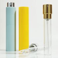 China 8ml 10ml 20ml Empty Black White Plastic Personalized Refill Perfume Atomizer Spray Bottle for sale