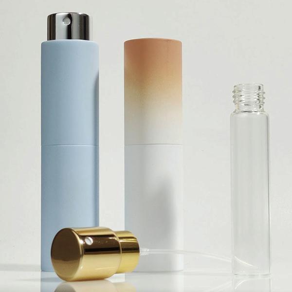 Quality 8ml 10ml 20ml Empty Black White Plastic Personalized Refill Perfume Atomizer for sale