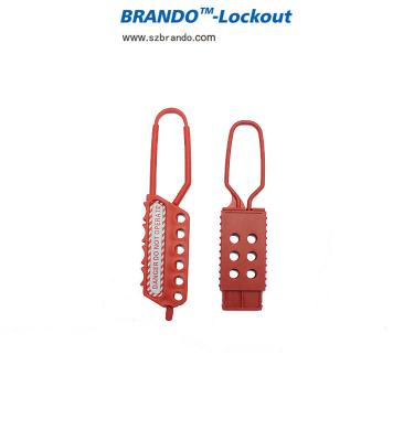 China BO-K42 red 6 hole non-conductive nylon HASP, Safety HASP lockout for sale