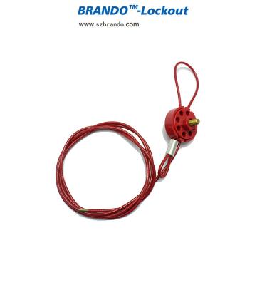 China BO-L31 Wheel Type Cable Lockout with 1.5m PVC coated,heavy duty steel cable for sale