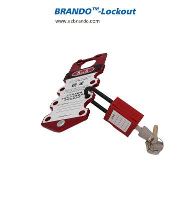 China BO-K53 red Seven Hole Aluminum Lockout Hasp 190 mm * 77mm All Color Available for sale
