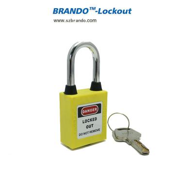 China BO-G06 38mm  yellow Safety Dust Proof Padlock with Steel Shackle for sale