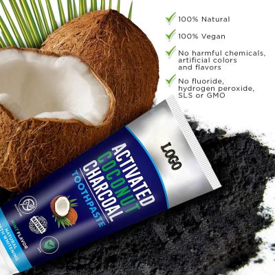 China Natural Vegan Charcoal Toothpaste For Bad Breath Tooth Stains Removal And Whitening for sale