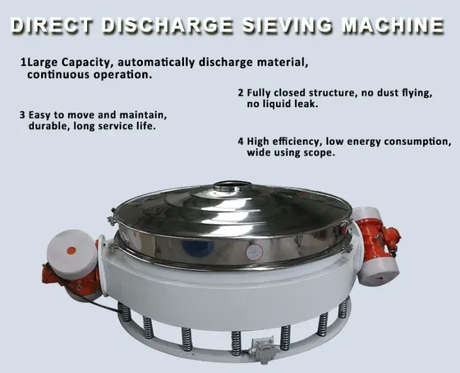 Direct Discharge Industrial Vibrating Screen for Wheat Flour
