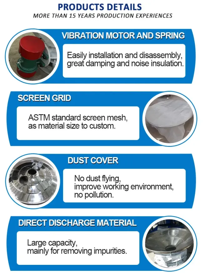 Direct Discharge Industrial Vibrating Screen for Wheat Flour