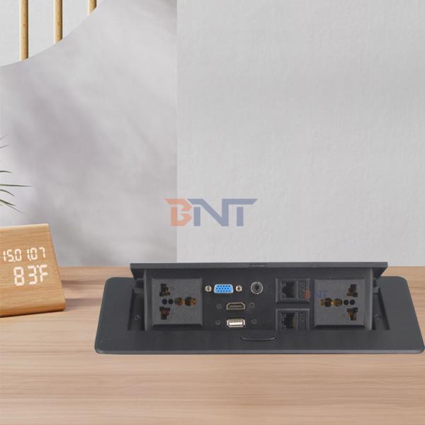 Quality Multi-Functional Power Socket for Office Desk Zinc Alloy Hidden Pop-Up Table for sale