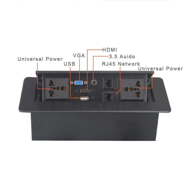 Quality Multi-Functional Power Socket for Office Desk Zinc Alloy Hidden Pop-Up Table for sale