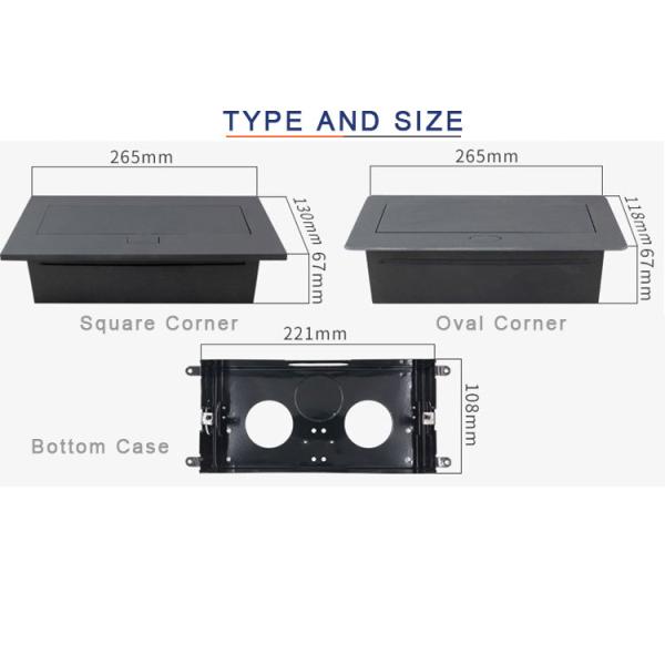 Quality Multi-Functional Power Socket for Office Desk Zinc Alloy Hidden Pop-Up Table for sale