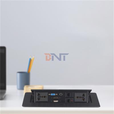 China Multi-Functional Power Socket for Office Desk Zinc Alloy Hidden Pop-Up Table Outlet EU Plug Compatible US/AU for sale