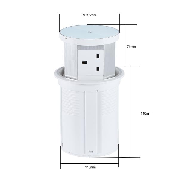 Quality 18W Wireless Charger Pneumatic Lifting Socket UK Power Hidden Outlet Kitchen for sale