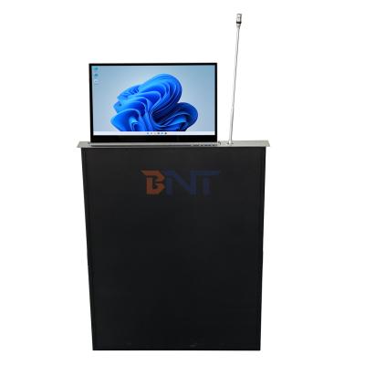 China 17.3 Inch Hidden Motorized Lift Video Function Paperless Conference System with Multiple LCD Monitor Lift Equipment for sale