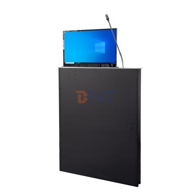 China 17.3 Inch Hidden Motorized Lift Mechanism Monitor Paperless Conference System LCD Monitor Lift & Multiple Function Equipment for sale