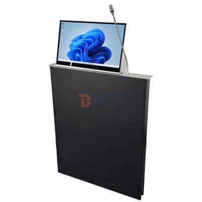 China Automatic Motorized Flip-up Screen Lift Mechanism for Board Table Concealed Computer Monitor Lift for Audio Conference System for sale