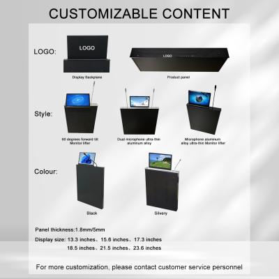China BNT 17.3" Retractable Touch Screen Hidden in Meeting Table Flip up Lcd Monitor Lift/conference Table Pop up Lcd Monitor Lift for sale