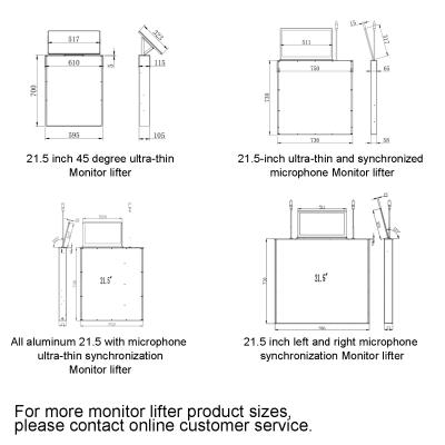 China BNT 17.3" Retractable Touch Screen Hidden in Meeting Table Flip up Lcd Monitor Lift/conference Table Pop up Lcd Monitor Lift for sale