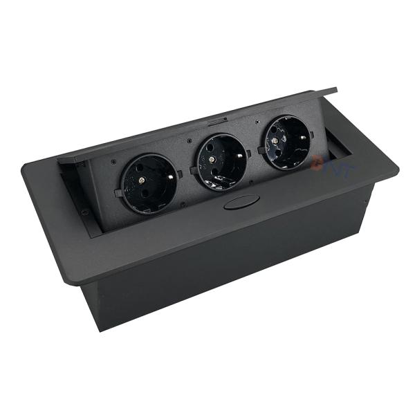 Quality Melloni Pop-Up Tabletop Socket 3 AC Outlets Retractable Hidden Recessed Power for sale