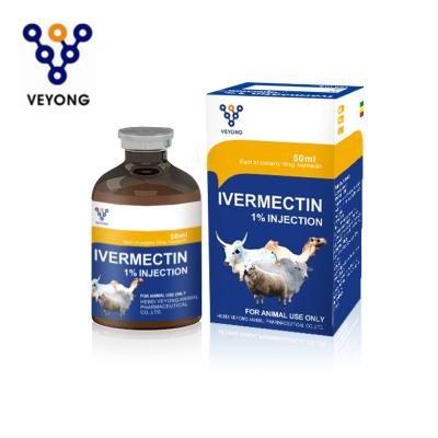 China Manufacturer OEM/ODM Ivermectin injection 1% for dogs 50ml package for sale