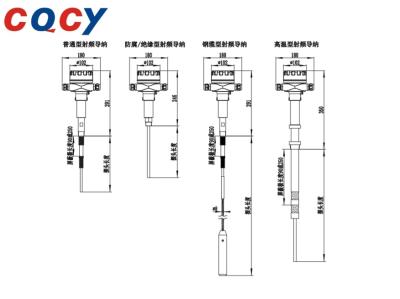 China Ras Series RF Admittance Switch Liquid Level Meter For Particles Powder Liquid for sale