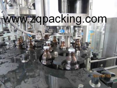 China Zhangjiagang Longway 8000b/h gas glass bottle Beer / liquor washing filling capping Line for sale