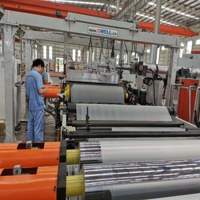 China GWELL Brand PP HDPE ABS Thick Board Extrusion Line for Advertising and Print Boards 1000-2000mm Width 3-50mm Thickness Heat Resistant up to 100 Degrees for sale