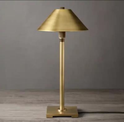China E26 / Candelabra Hardwired Rechargeable Brass Table Lamp Brass LED Desk Lamp for sale
