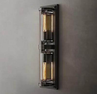 Cina K9 Lampade da parete decorative in vetro Due lampadine da parete in cristallo oro da 40W in vendita