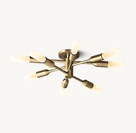 Quality 60w Crystal Flush Mount Luxury Ceiling Lights Polished Nickel Finish for sale