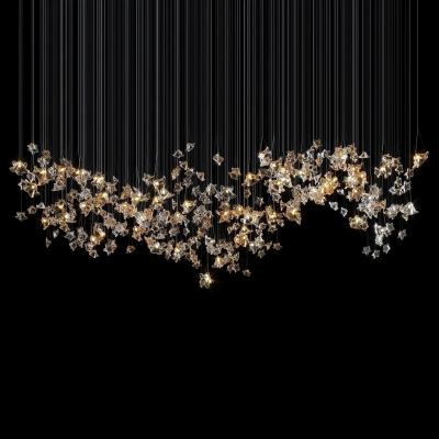 China Dome Shape K9 Crystal Chandelier Drop Lighting Ceiling Mounted for sale