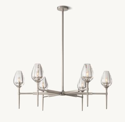 China Large Modern Glass Drop Light Chandelier for sale
