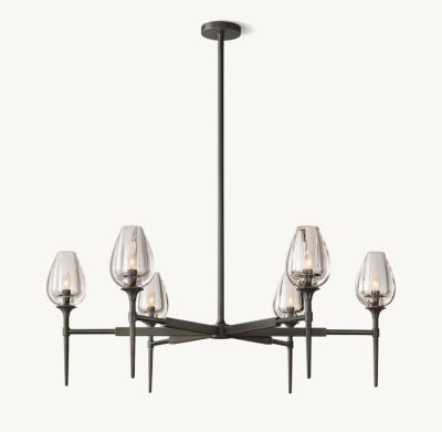 China Large Modern Glass Drop Light Chandelier for sale