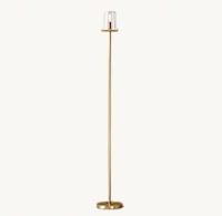 Quality 60'' H Modern Brass Reading Floor Lamp Polished Nickel Finish for sale
