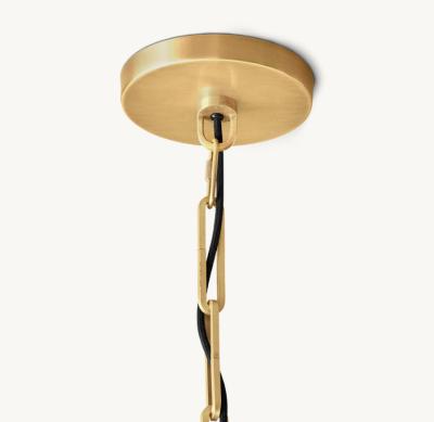 Cina Nickel / ottone / bronzo Grande cupola pendente luce altezza regolabile in vendita