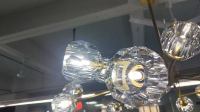 China Crystal Style Modern Luxury Round Chandelier with Brass Mount D 153cm for sale