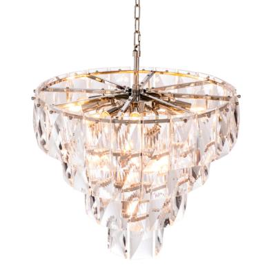 중국 복합 계층 현대 크리스탈 LED 촛불 거실 침실 호텔을위한 둥근 철 판매용