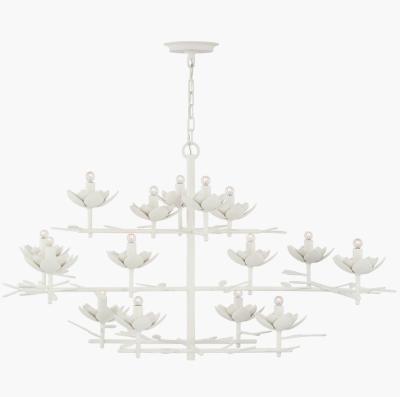 Cina Visual Comfort Clementine 48" Low Wide Tiered Chandelier JN 5161 in vendita