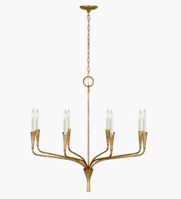 Cina CHC 5502 Aiden 40" candelabro monolivello lucidato in nichel / ferro invecchiato / ferro dorato in vendita