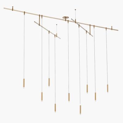 Cina 700MXY9R Aged Brass Moxy Chandelier 9 Light Dimmable Compatibile con ELV Dimmers in vendita