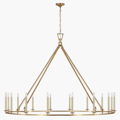 China CHC 5276 Darlana Grande Single Ring Chandelier Polished Nickel / Aged Lron / Gilded Iron / Antique-Bumished Brass for sale