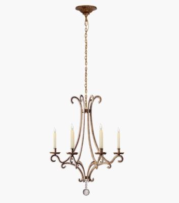 중국 CHC 1552 작은 시각적 편안함 오슬로 캔들리어 26.25 "높이 연금 잎 금화 된 철 구리 크리스탈 캔들리어 판매용