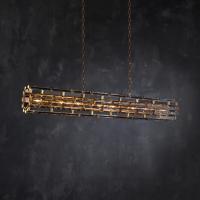 China Bronze Night Rod Rectangular Pendant Dimmable Ajustable Chain/Rod for Commercial Spaces for sale