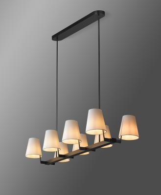 China Modern Nordic Linear Chandelier Brass/Copper Pendant Light Adjustable Height for sale
