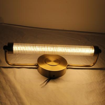 China Modern Brass LED Wall Lamp with Crystal Shade for Living Room for sale