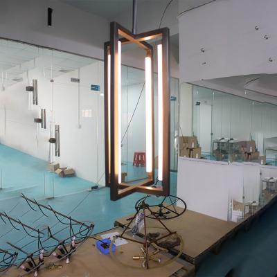 Brass Frame LED Pendant Light with Crystal Shade E12 Bulb Base