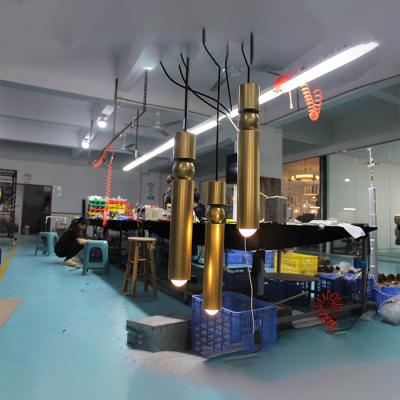 China Brass Frame Industrial Pendant Light with Crystal Shade E12 Base for sale